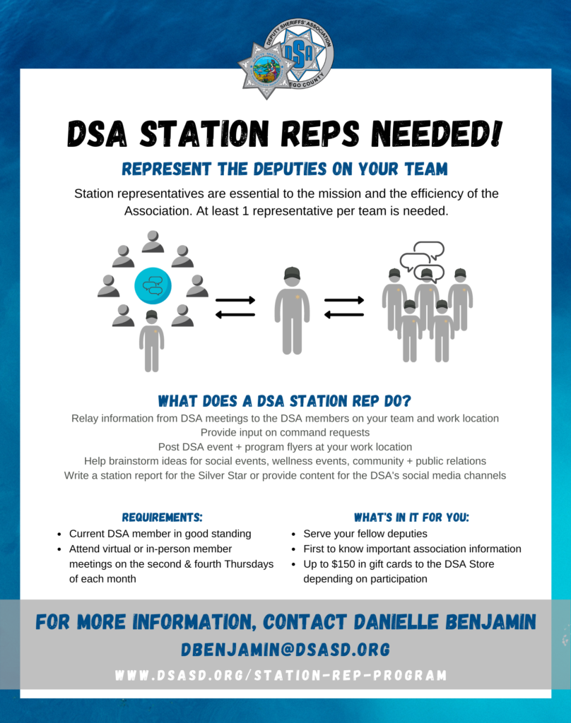 Station Rep flyer | Deputy Sheriffs' Association of San Diego County